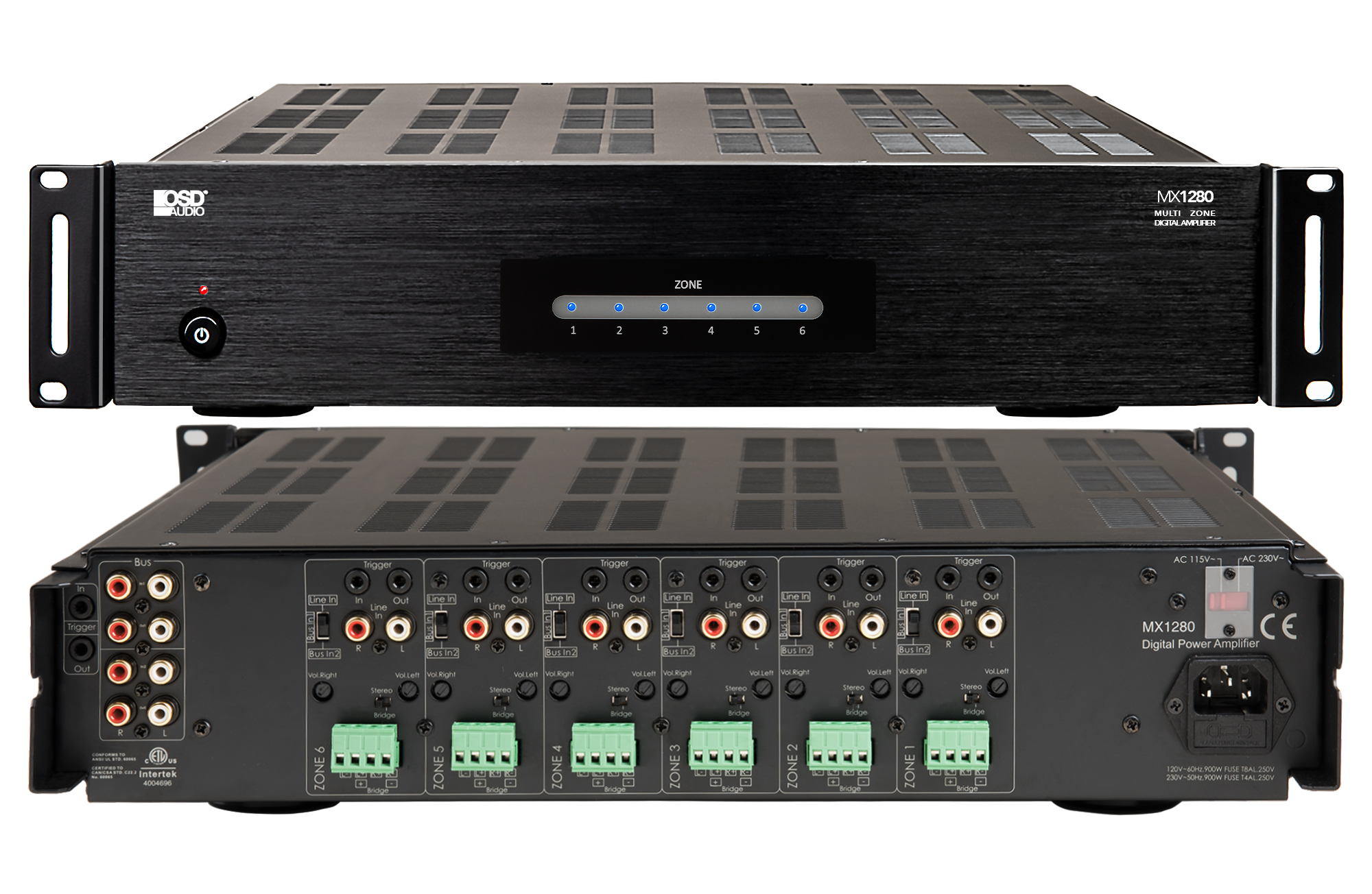 12-Channel 6-Zone Digital Home Theater Amplifier MX1280 | Whole House Audio