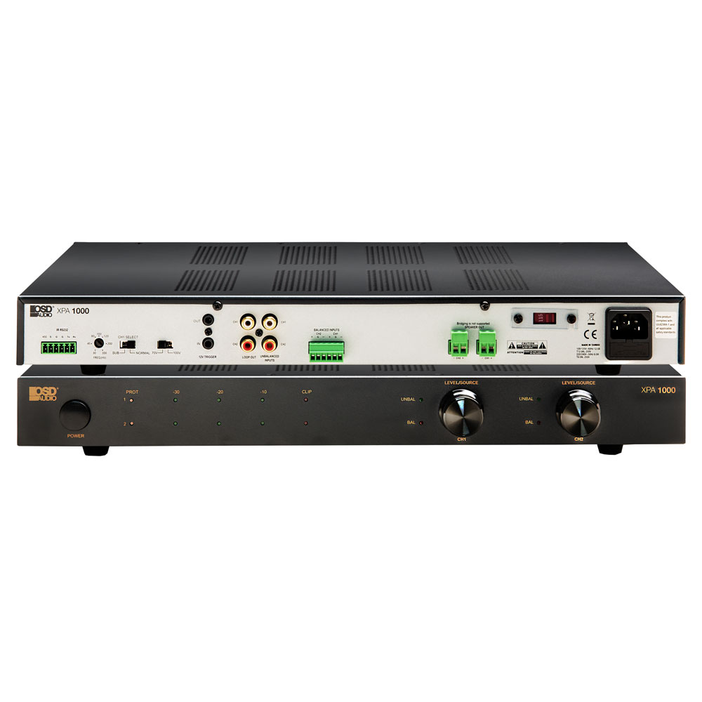 2-Channel Class D Commercial Amp XPA1000 | Whole House Audio